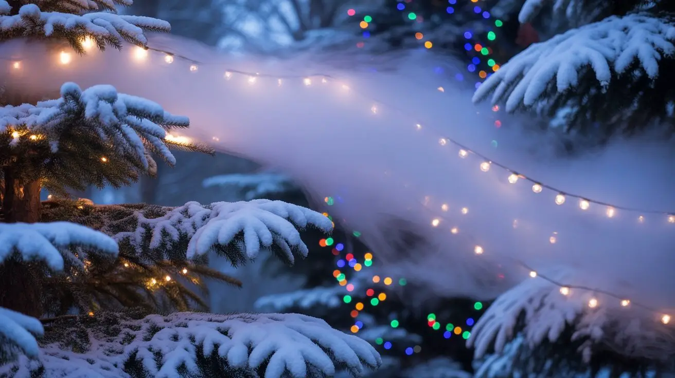 How to Use Fog Machines for Backyard Christmas Lights - Wild Fog